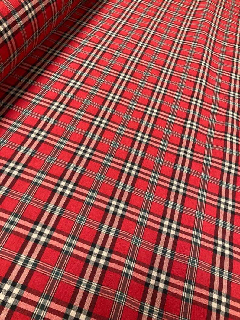 Tablecloth Castle Red Round Tablecloth Scottish Checkered Stripe ...