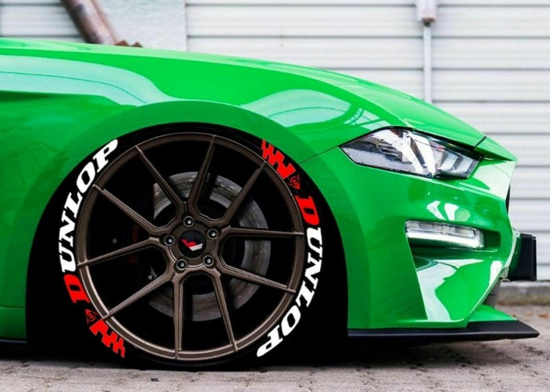 Tire Lettering Dunlop Red Flag Tyre Sticker Fits to 16"-22" Permanent ...