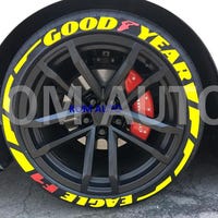 Tire Lettering Dunlop Pieced Strip Permanent Tire Stickers 1'' 8 Pcs - Etsy
