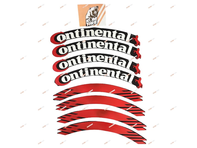 Continental Red Tire Logo Sticker - Durable & Waterproof - Perfect for ...