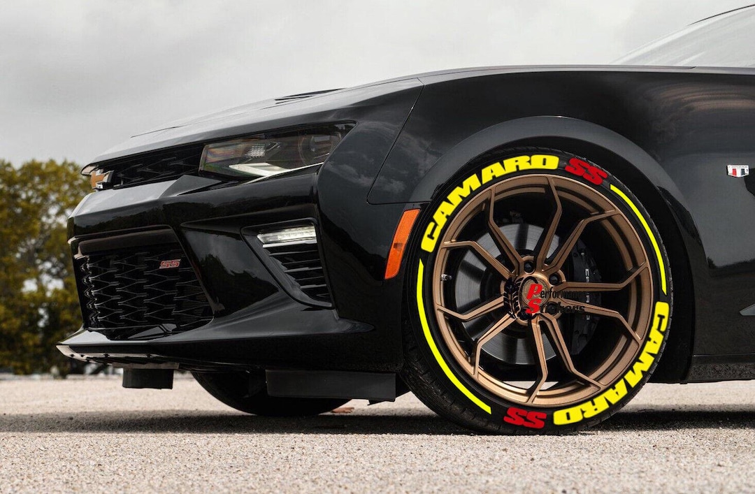 Tire Lettering Camaro SS Stripe Tyre Sticker Fits to 16"-22" Permanent ...