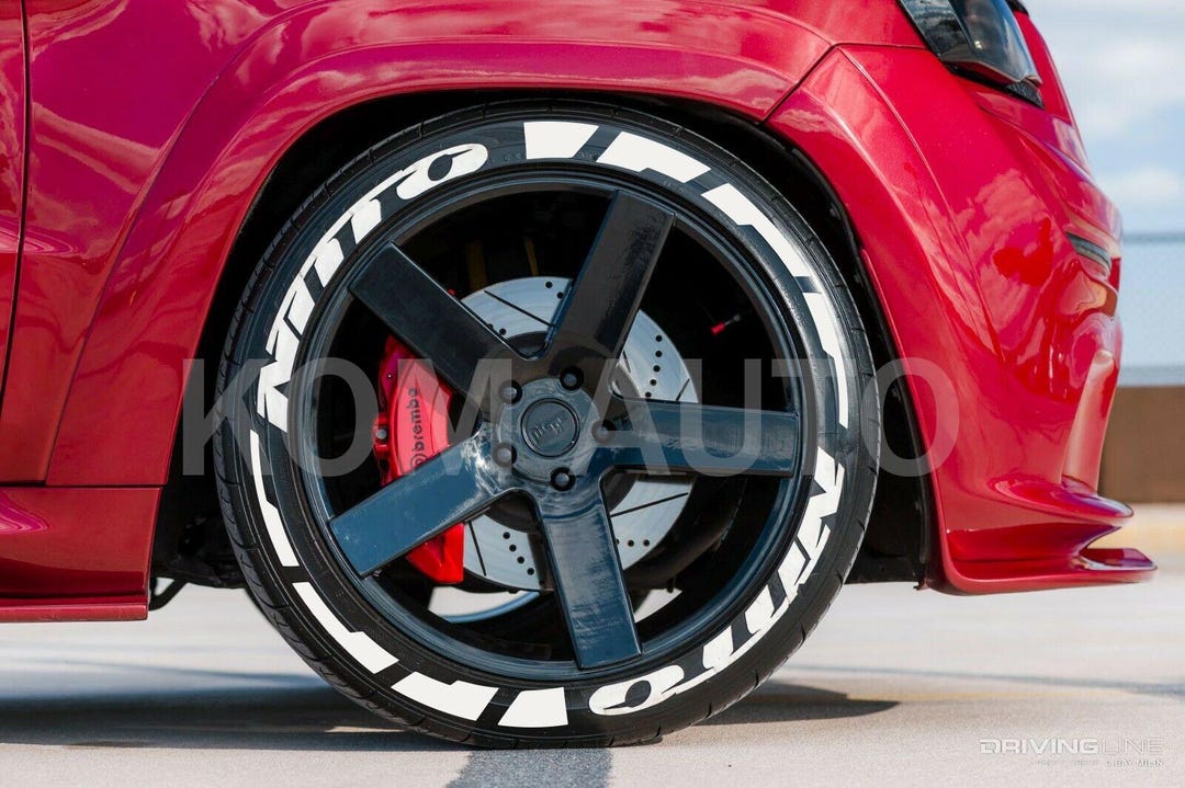 Tire Lettering Nitto Stripe Tyre Sticker Fits to 16"-22" Permanent Tyre ...