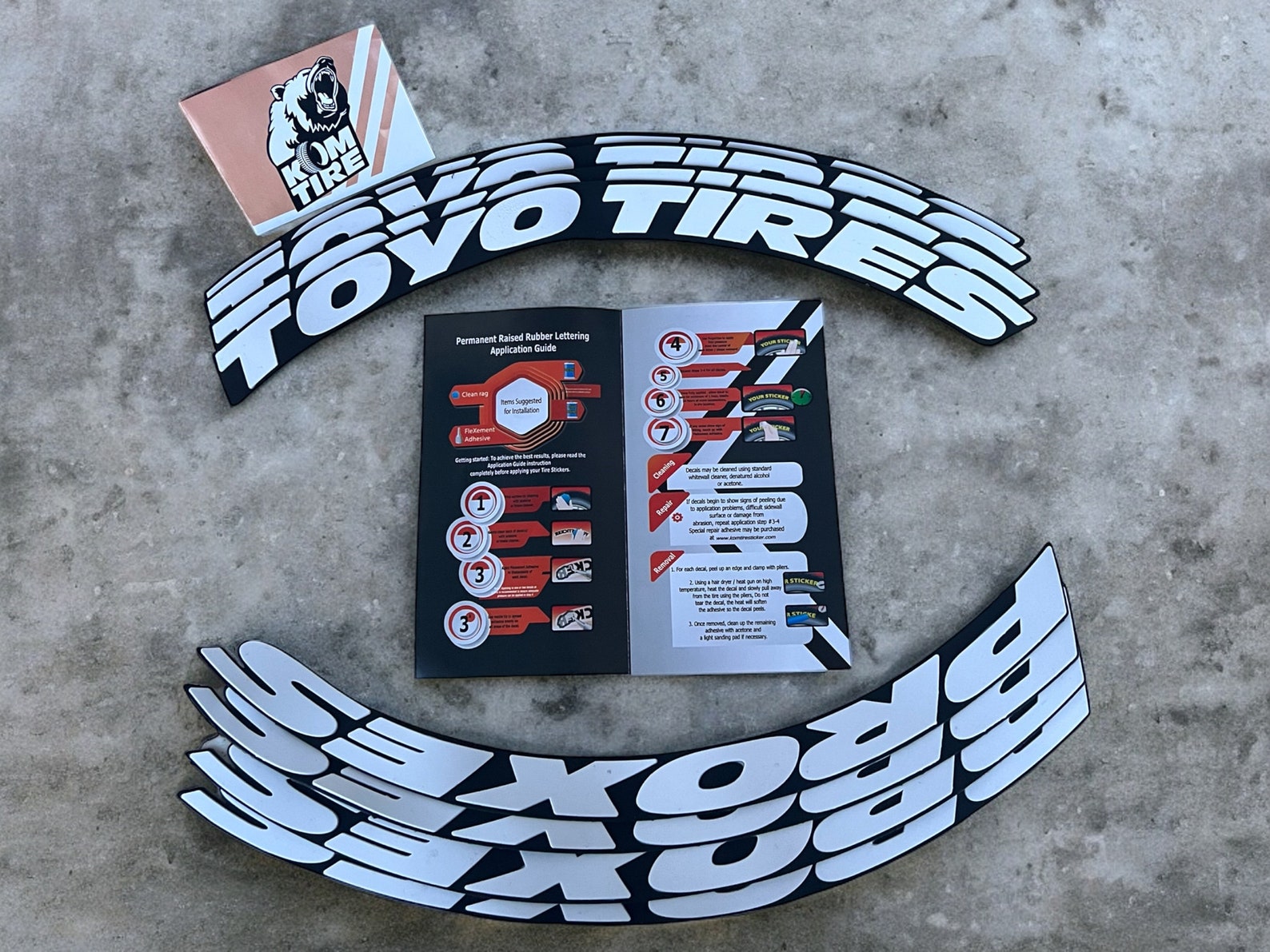 Tire Lettering Toyo Tires Proxes Tyre Sticker Fits to 16"-22" Permanent ...
