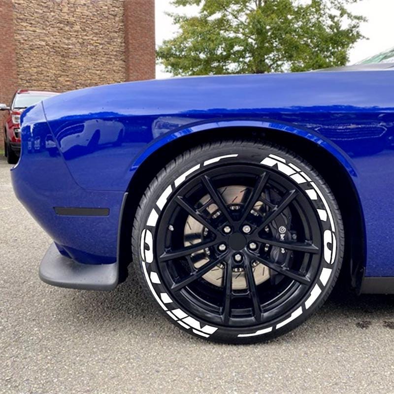 Tire Lettering Nitto Stripe Tyre Sticker Fits to 16"-22" Permanent Tyre ...