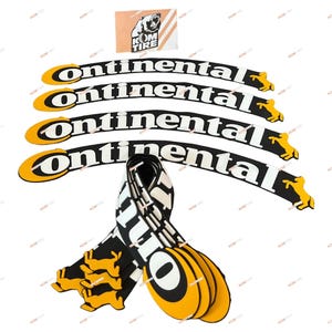 Continental Yellow Tire Logo Sticker - Durable & Waterproof - Perfect ...