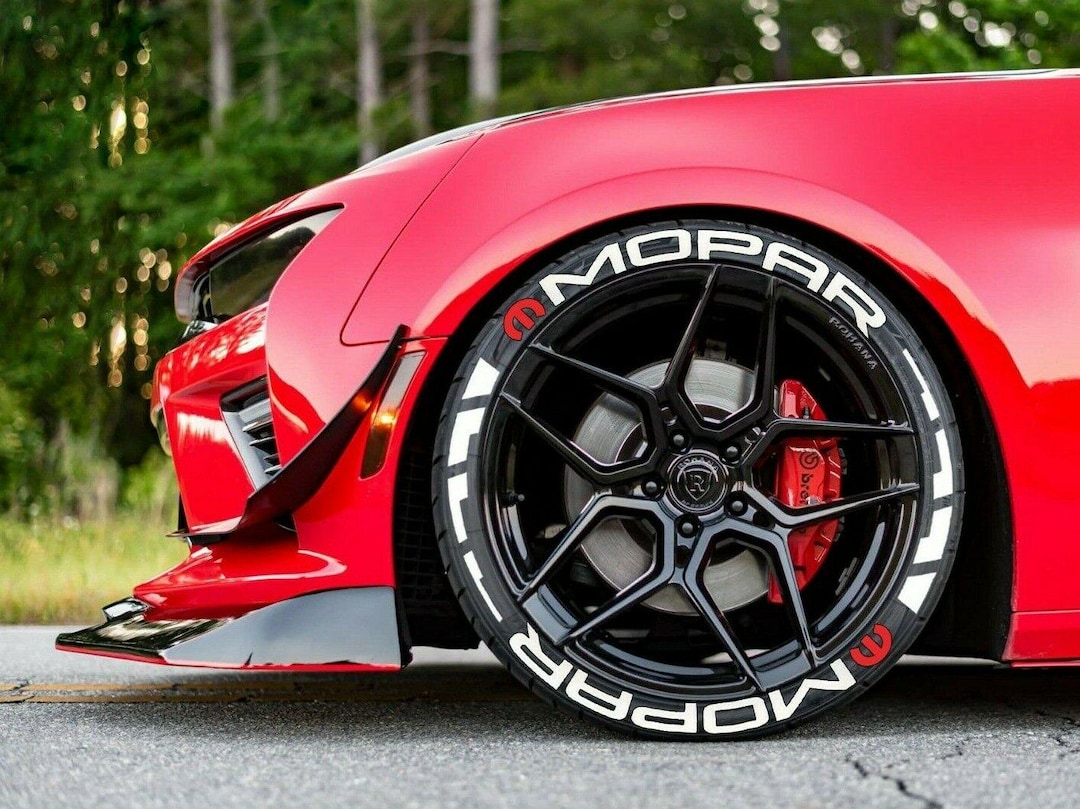 Tire Lettering Mopar Stripe Tyre Sticker Fits to 16"-22" Permanent Tyre ...