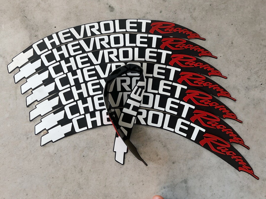 Tire Lettering Chevrolet Racing Tyre Sticker Fits to 16"-22" Permanent ...