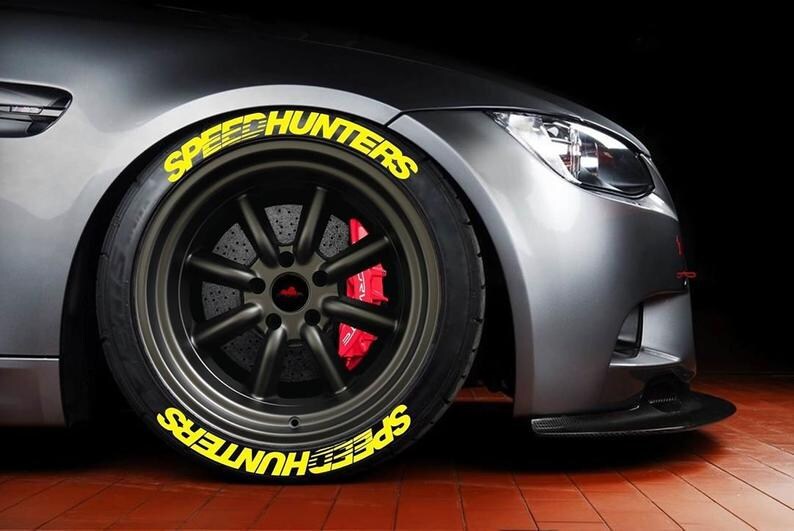 Tire Lettering Speedhunters Tyre Sticker Fits to 16"-22" Permanent Tyre ...