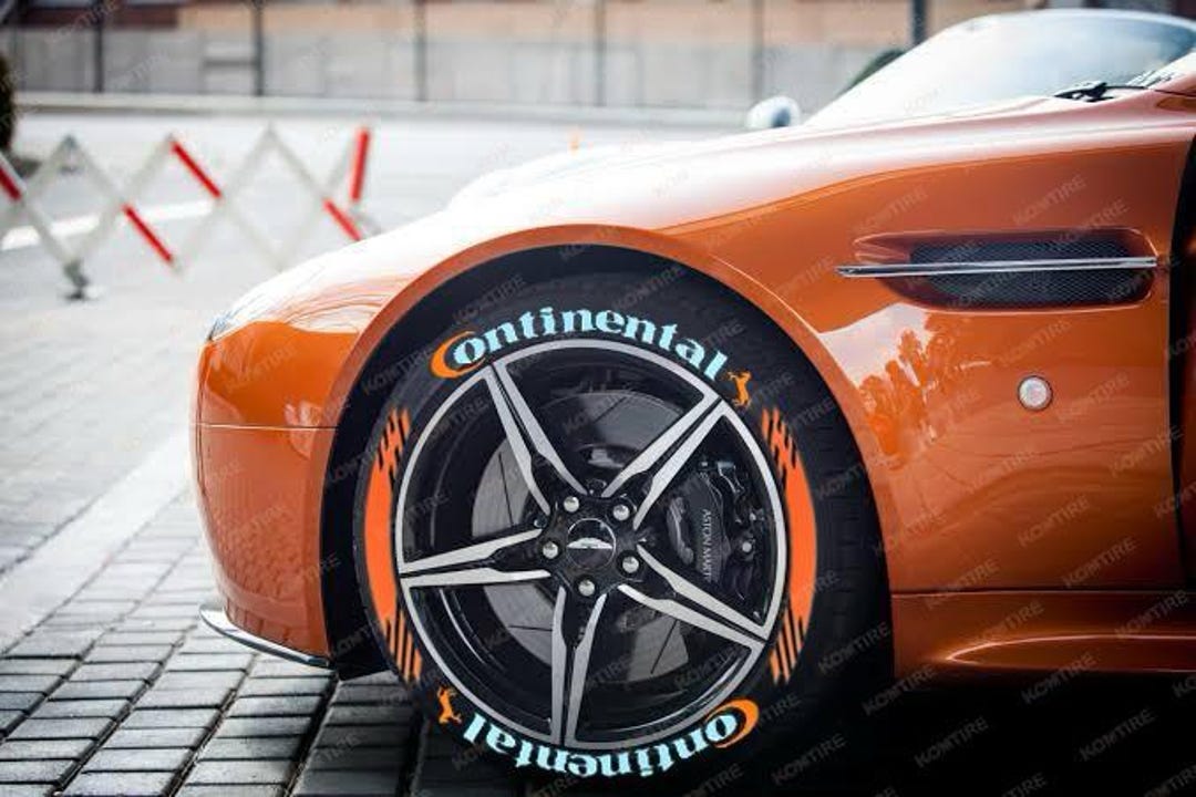 Continental Orange Tire Logo Sticker - Durable & Waterproof - Perfect ...