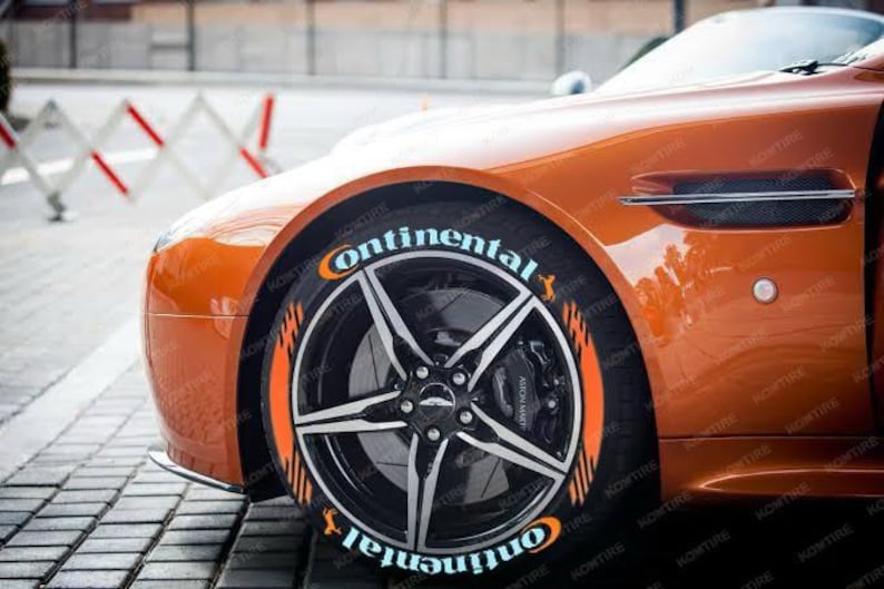 Continental Orange Tire Logo Sticker - Durable & Waterproof - Perfect ...