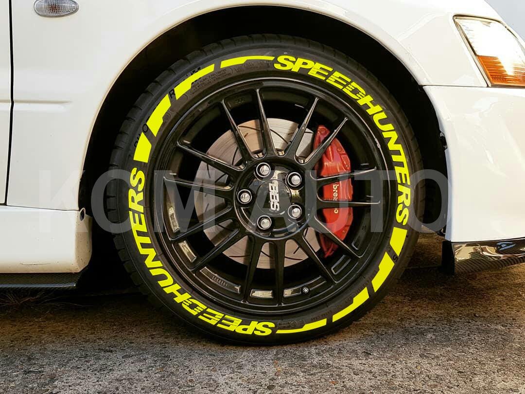 Tire Lettering Speedhunters Stripe Tyre Sticker Fits to 16"-22 ...