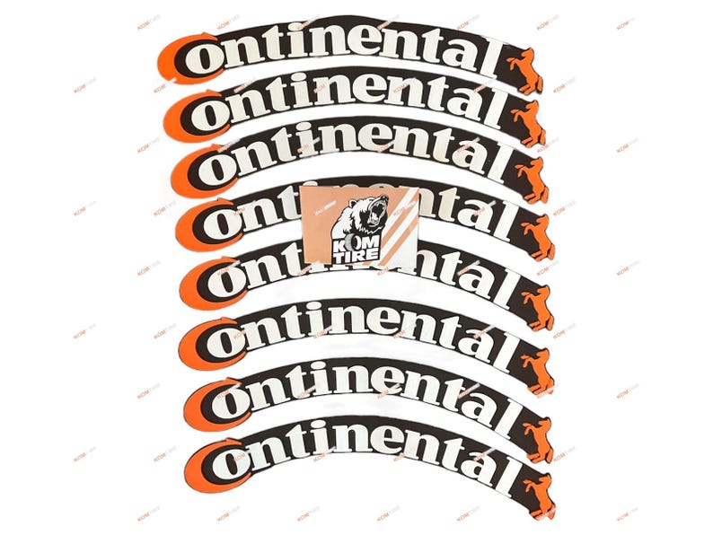 Continental Orange Tire Logo Sticker Durable & Waterproof Perfect for ...