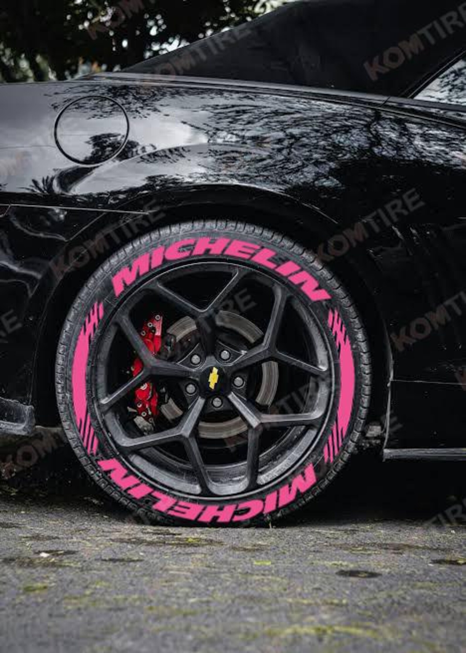Tire Lettering Michelin Pink Stripe Tyre Sticker Fits to 16"-22 ...