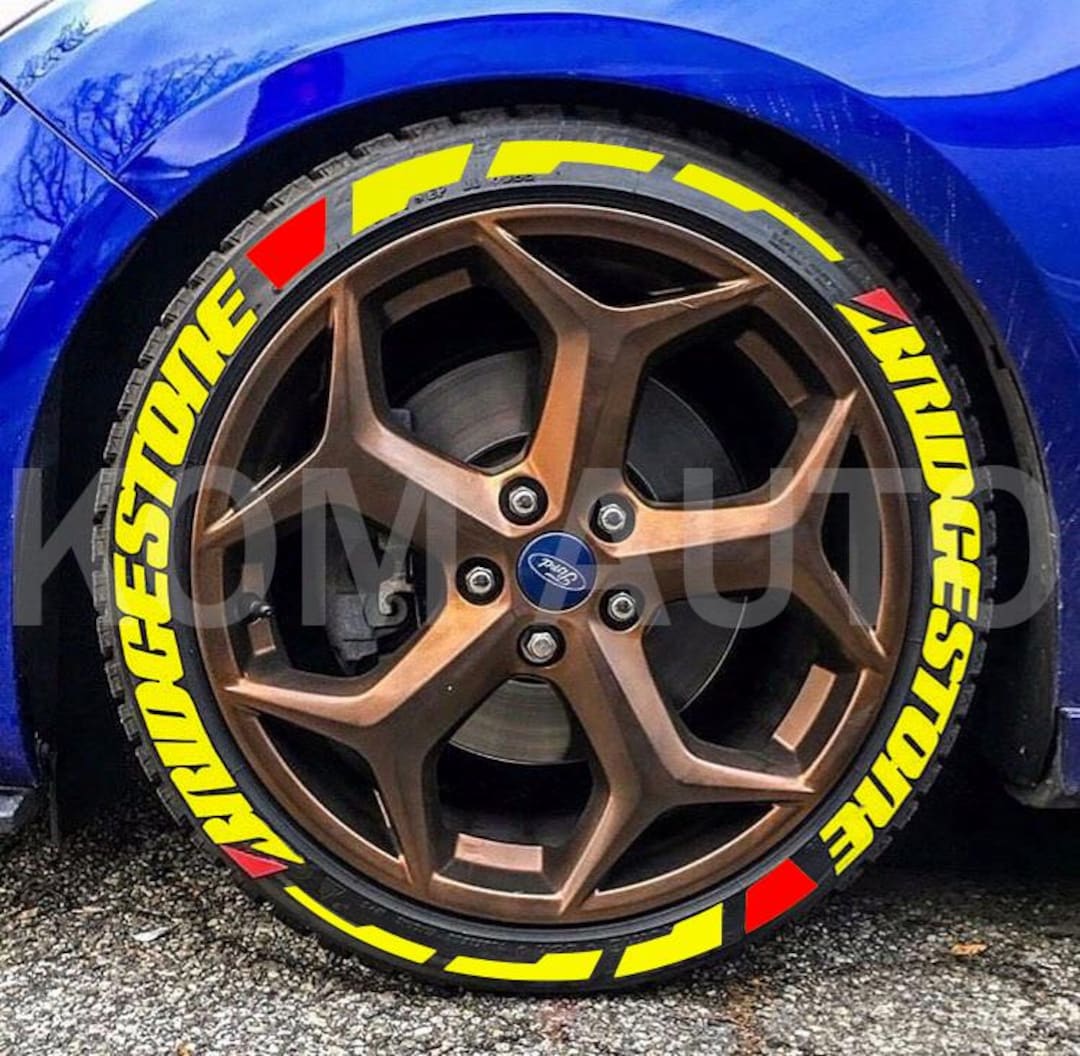 Tire Lettering Bridgestone Stripe Tyre Sticker Fits to 1622 Permanent ...