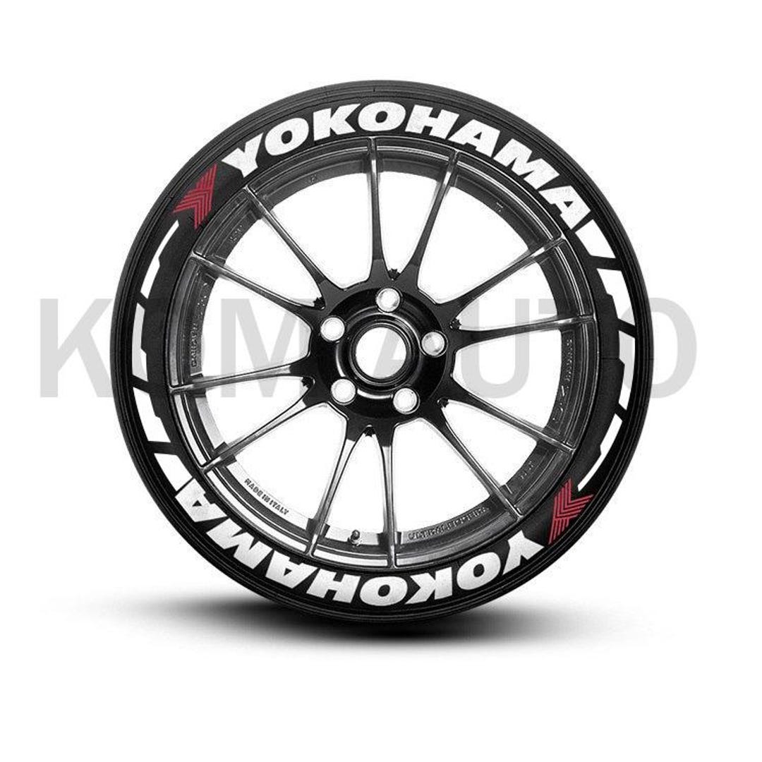 Tire Lettering Yokohama Stripe Tyre Sticker Fits to 16"-22" Permanent ...