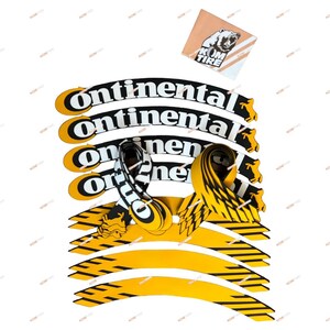 Continental Yellow Tire Logo Sticker - Durable & Waterproof - Perfect ...