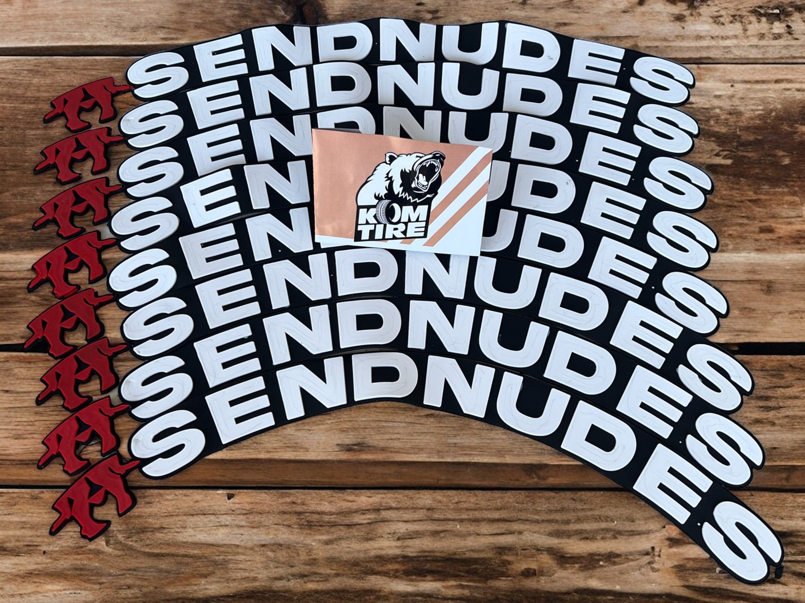 Sendnudes Tire Lettering Tyre Sticker Fits to 16"-22" Permanent Tyre ...