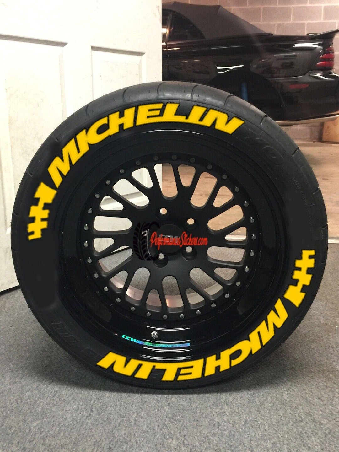 Tire Lettering Michelin Yellow Flag Tyre Sticker Fits to 16"-22 ...
