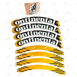 Continental Yellow Tire Logo Sticker - Durable & Waterproof - Perfect ...