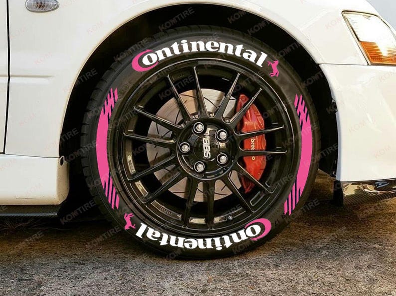Continental Pink Tire Logo Sticker - Durable & Waterproof - Perfect for ...