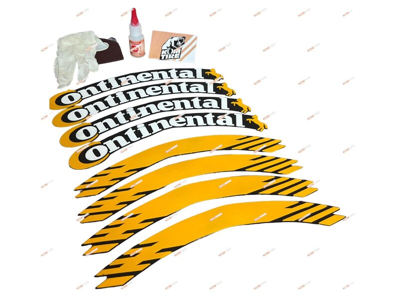 Continental Yellow Tire Logo Sticker - Durable & Waterproof - Perfect ...