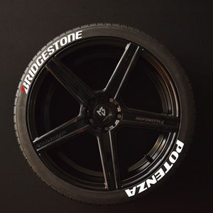 Bridgestone Potenza Tire Lettering Tyre Sticker Fits to 16"-22 ...