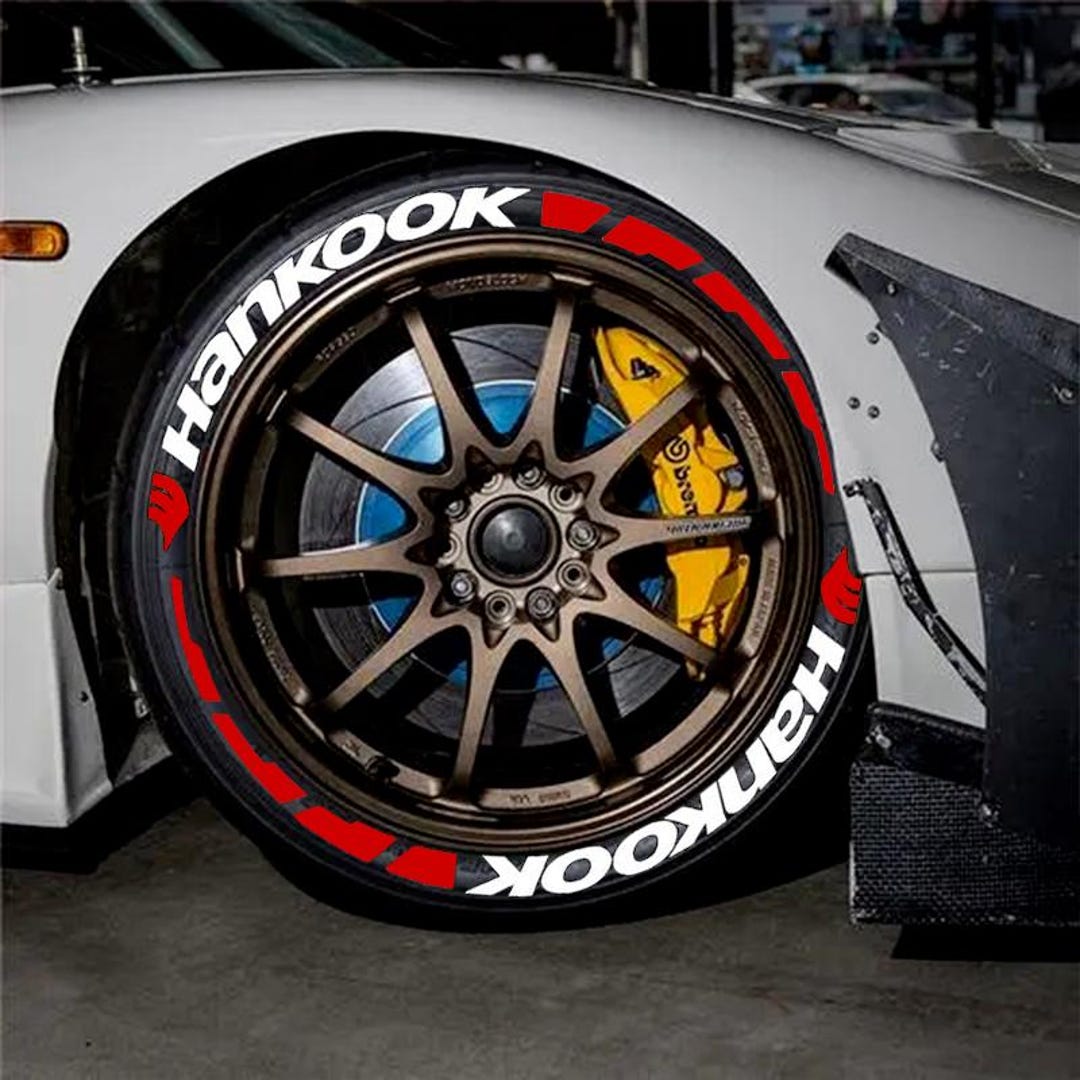 Tire Lettering Hankook Stripe Tyre Sticker Fits to 16"-22" Permanent ...