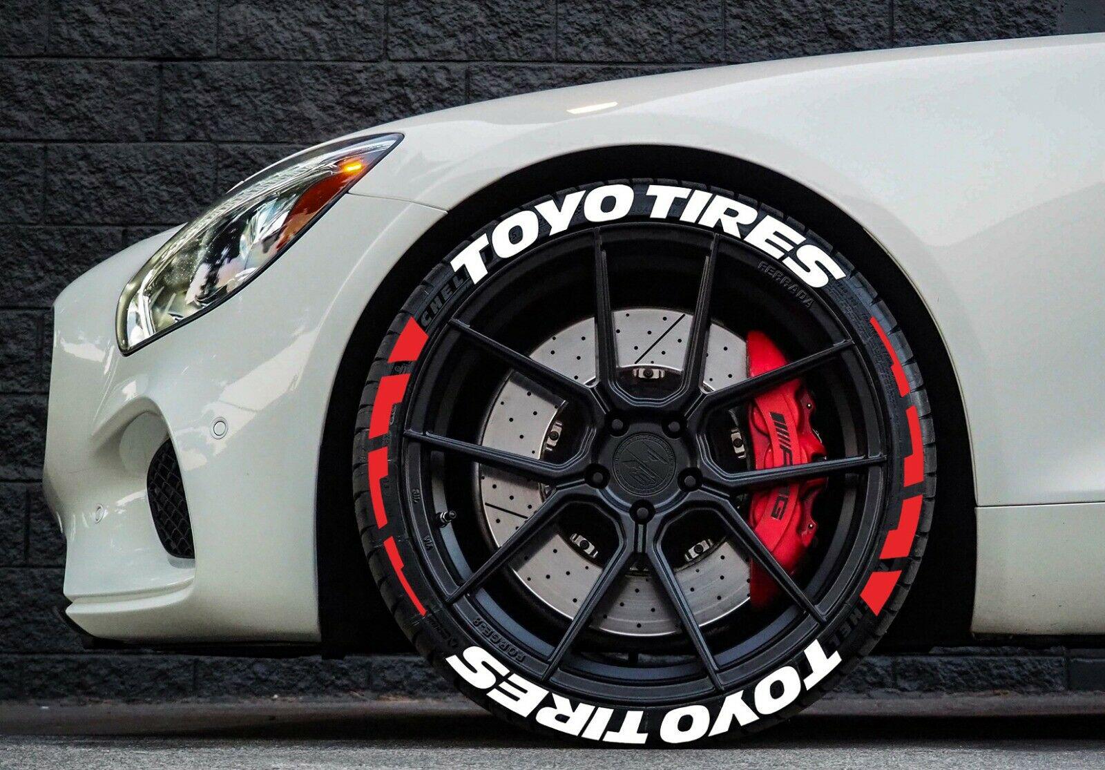 Tire Lettering Toyo Tires Stripe Tyre Sticker Fits to 16"-22" Permanent ...