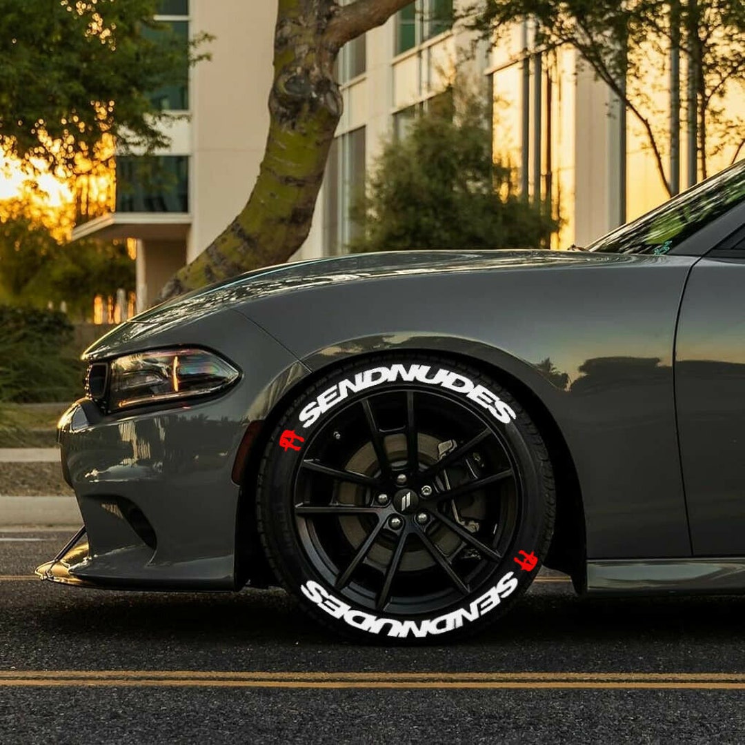 Sendnudes Tire Lettering Tyre Sticker Fits to 16"-22" Permanent Tyre ...