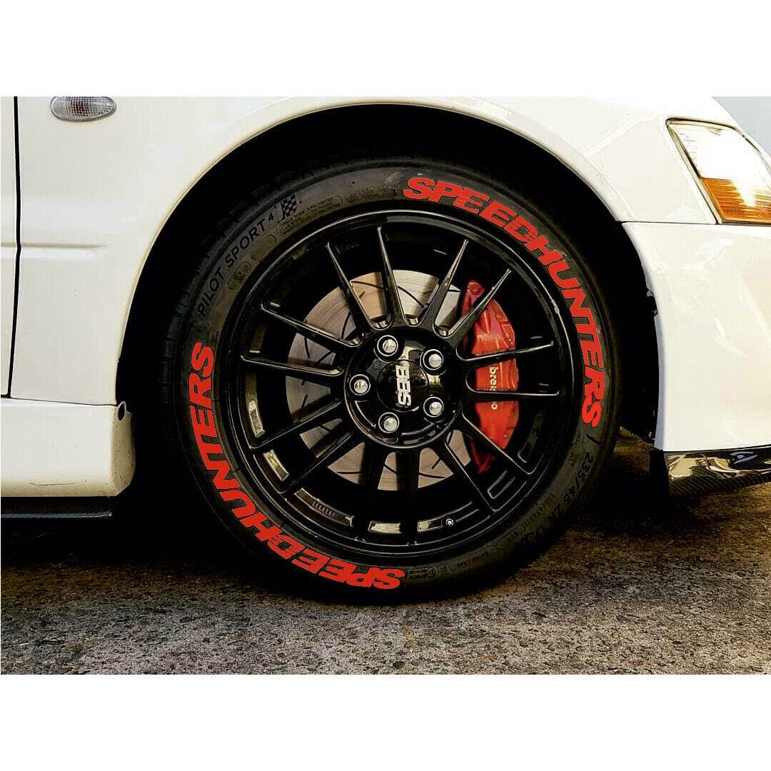 Tire Lettering Speedhunters Red Tyre Sticker Fits to 16"-22" Permanent ...