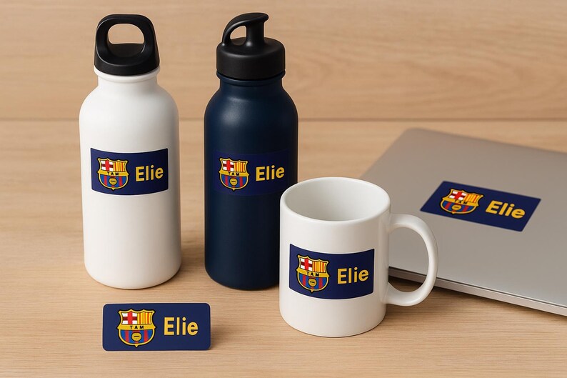 Personalized Real Madrid Name Labels: Waterproof Soccer Stickers - Etsy