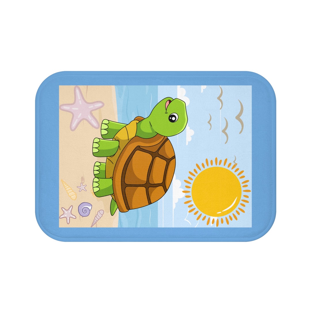 Sea Turtle Kids Bath Mat Ocean Decor Ocean Theme Sea Turtle Gifts Sea ...