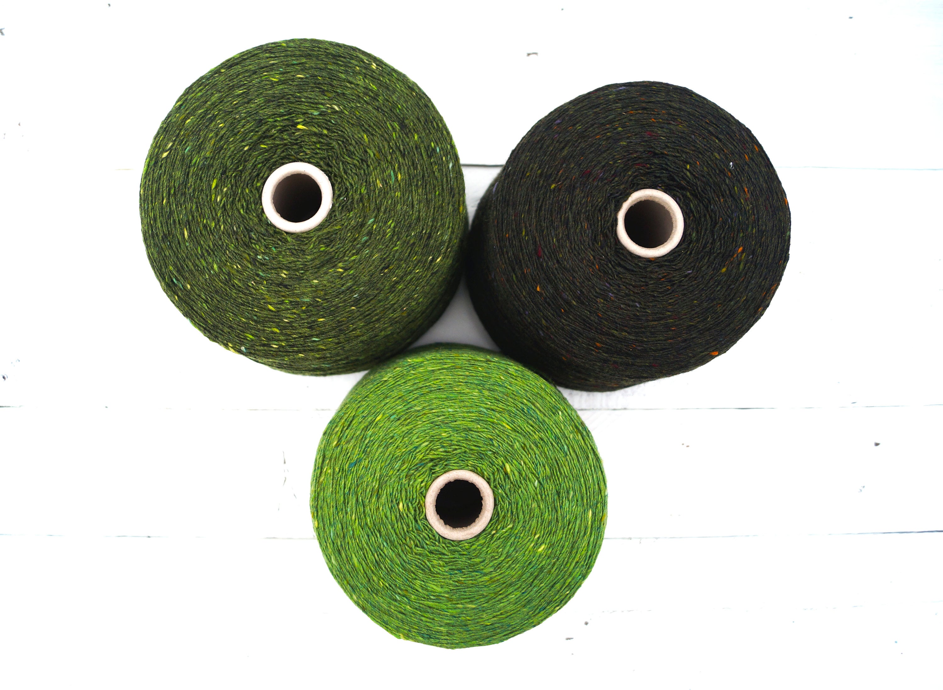Green Soft Donegal Tweed Yarn, Irish Tweed Yarn, 100% Merino Fingering ...
