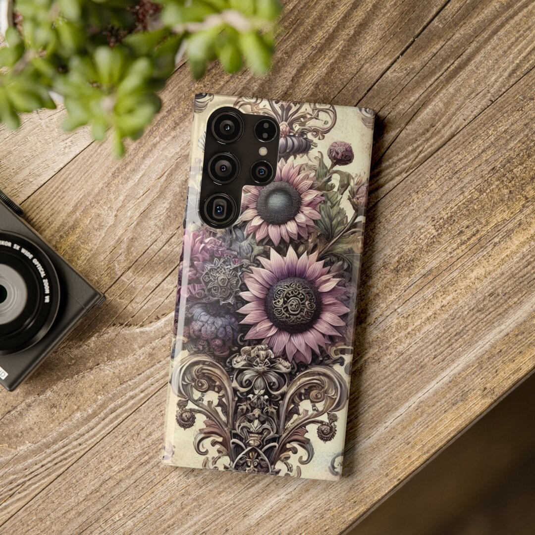Victorian Gothic Sunflower Slim Phone Case for iPhone & Samsung, Gift ...