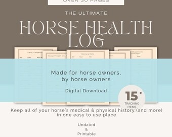 Barn Management Record Keeping, Horse Record, Horse Health Record ...