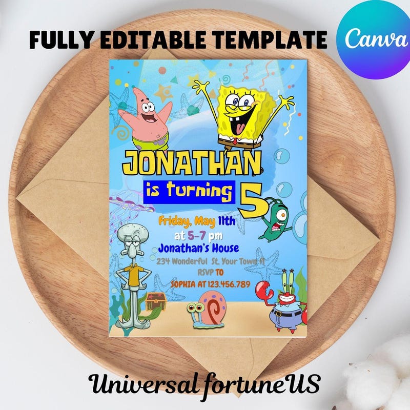 Spongebob Fonts for Canva - Etsy