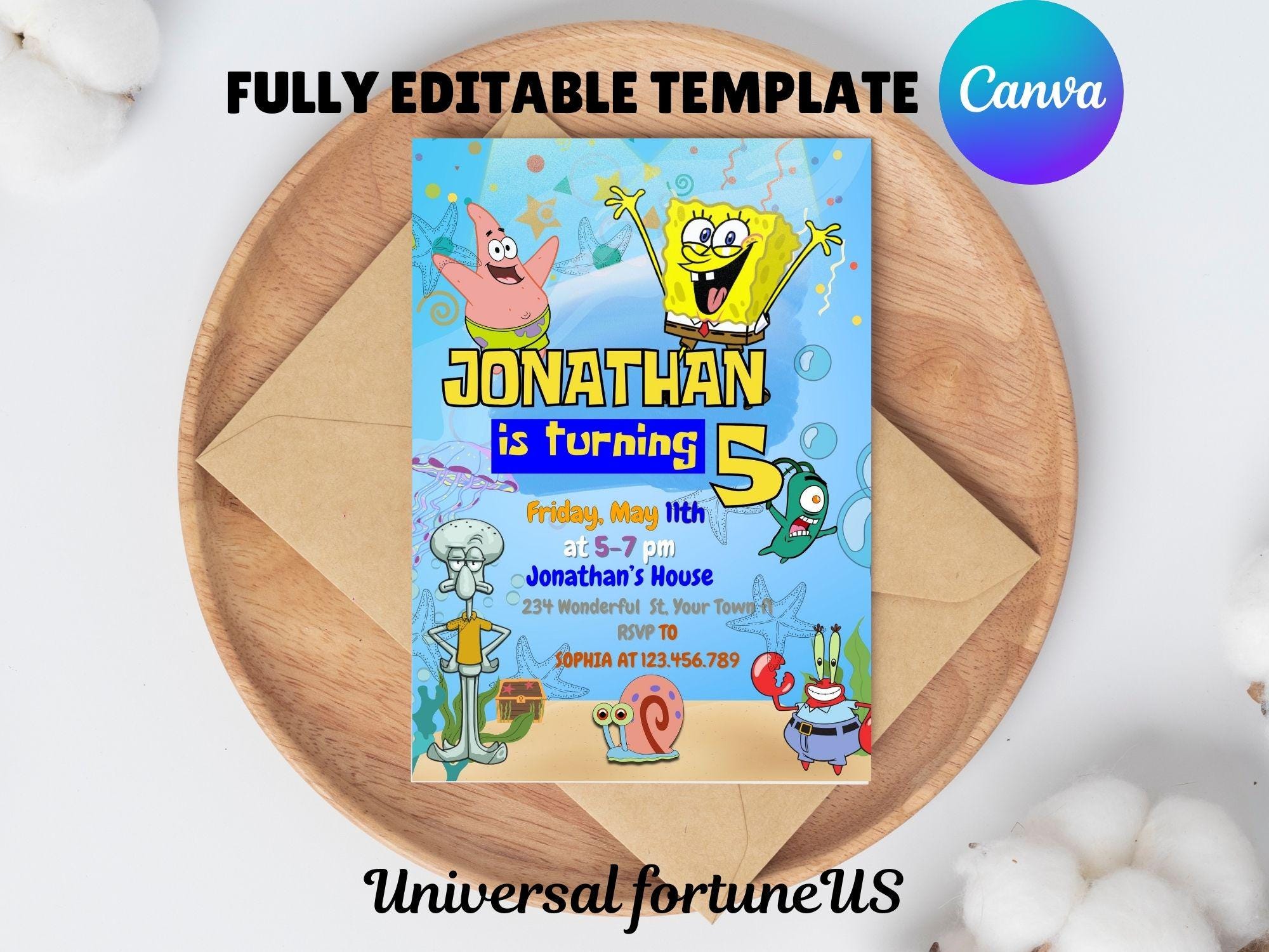 Editable Birthday Invitation Template, Printable Birthday Party ...