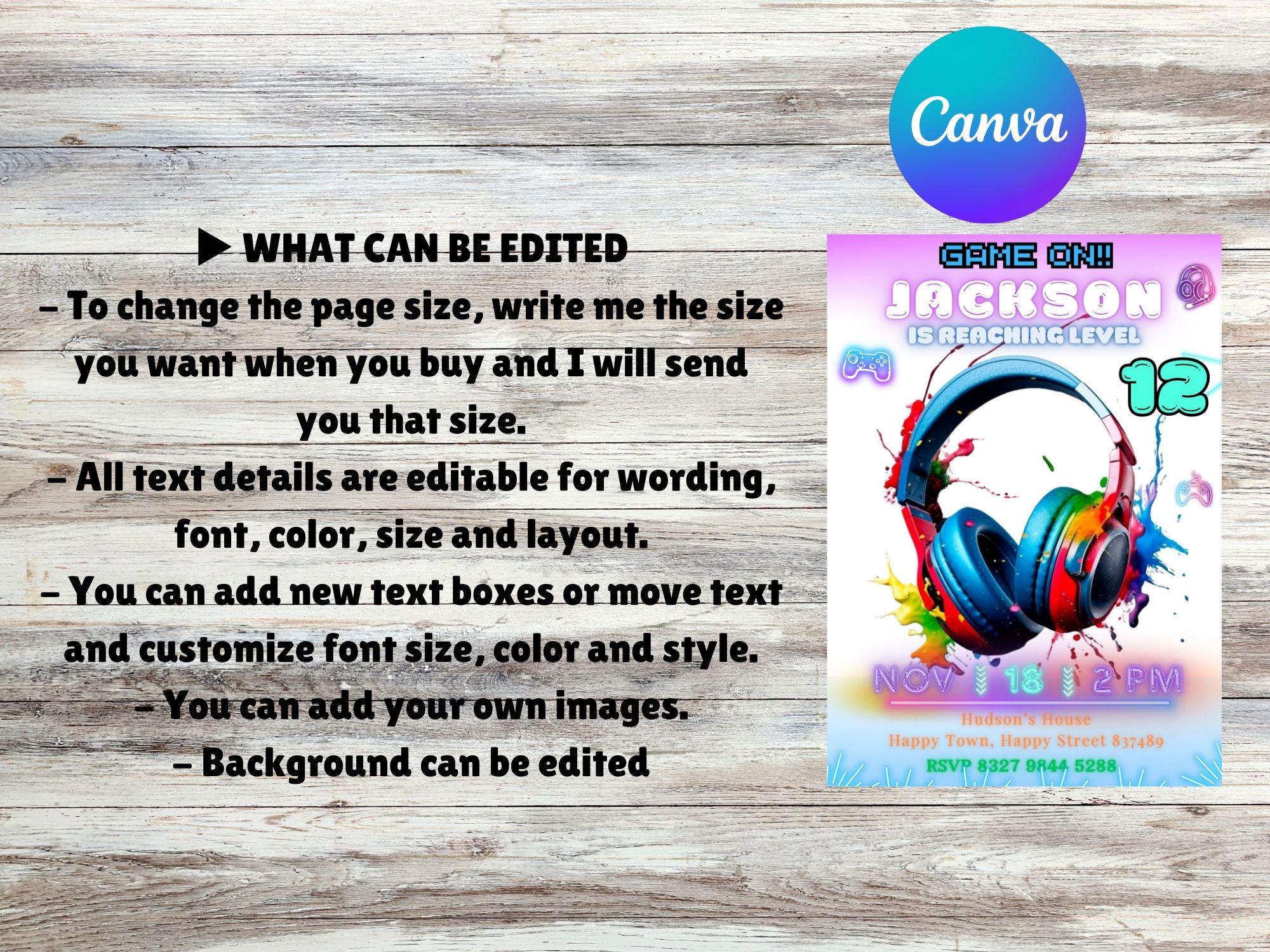 Editable Music Birthday Invitation Music App Teen Tween Birthday Party ...