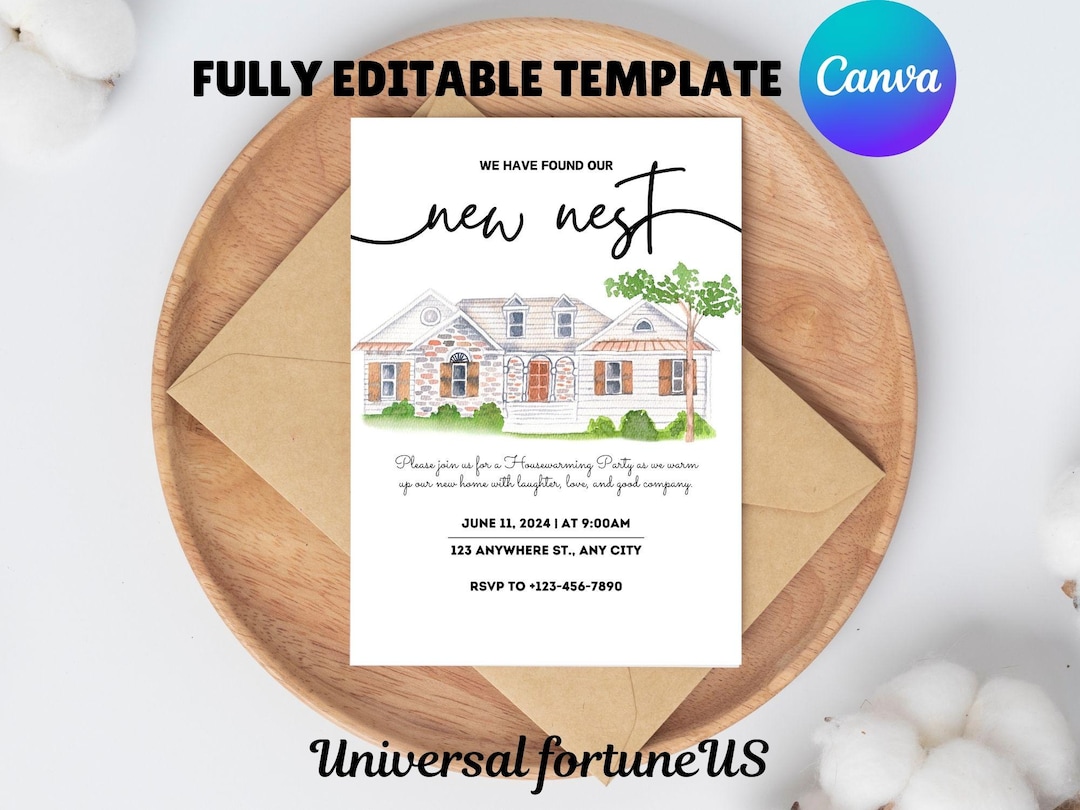 Editable House Warming Invitation | House Warming Party | Modern ...