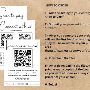 Small Business QR Code Sign Template: Editable Canva Payment Sign - Etsy