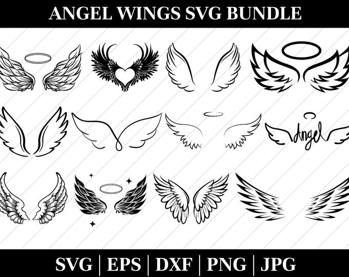 Angel Wings Svg,angel Wing Svg,angel Wings Png,wings Shape,wing Outline ...