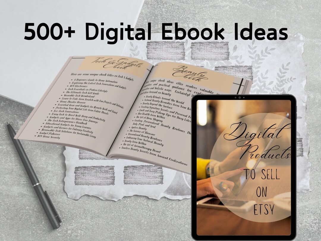 500+ Digital Ebook Ideas to Sell on Etsy, 2024 Ebook Ideas for Passive ...
