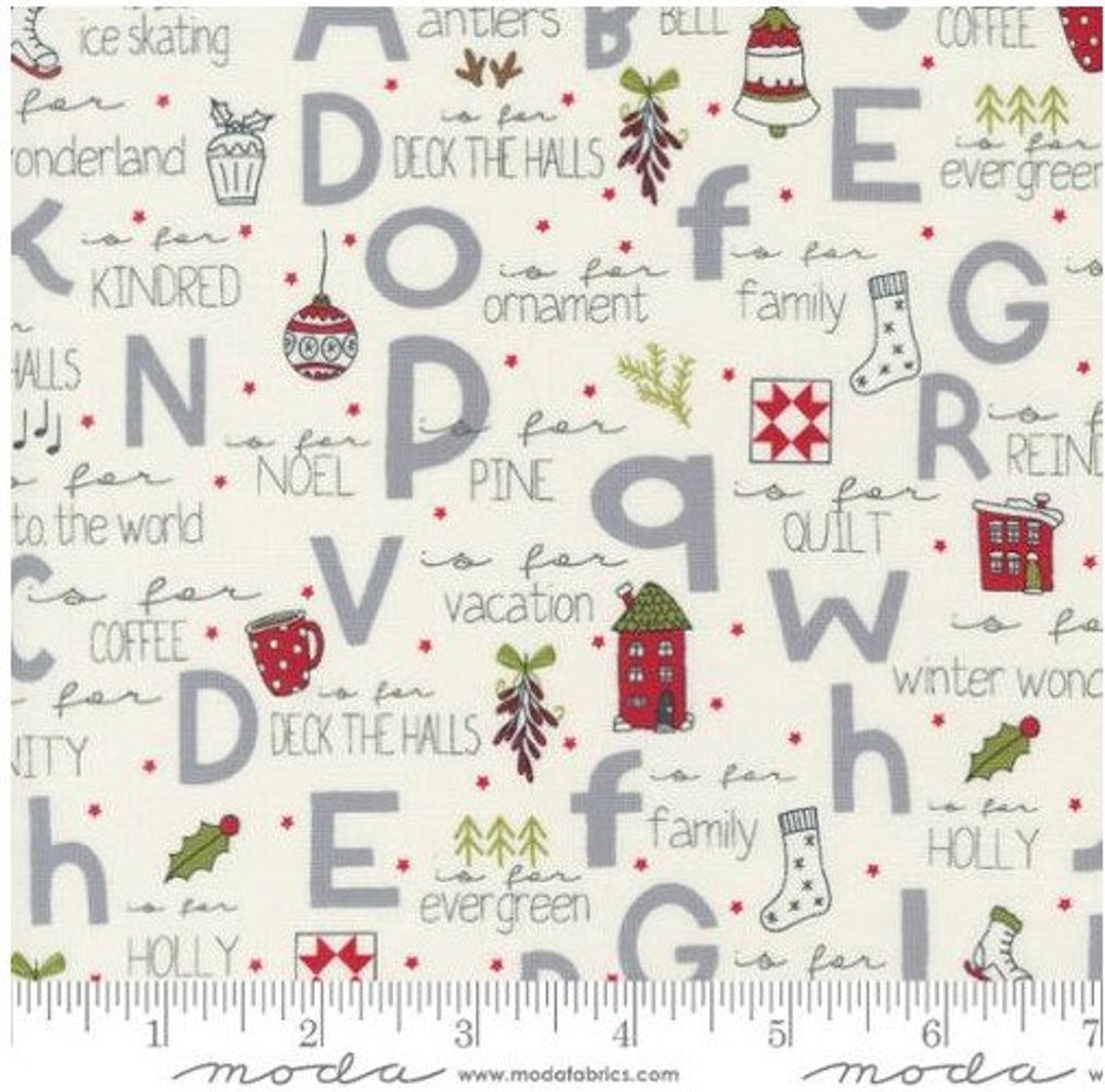 On Dasher A to Z Christmas Fabric by Sweetwater for Moda 70334 - Etsy