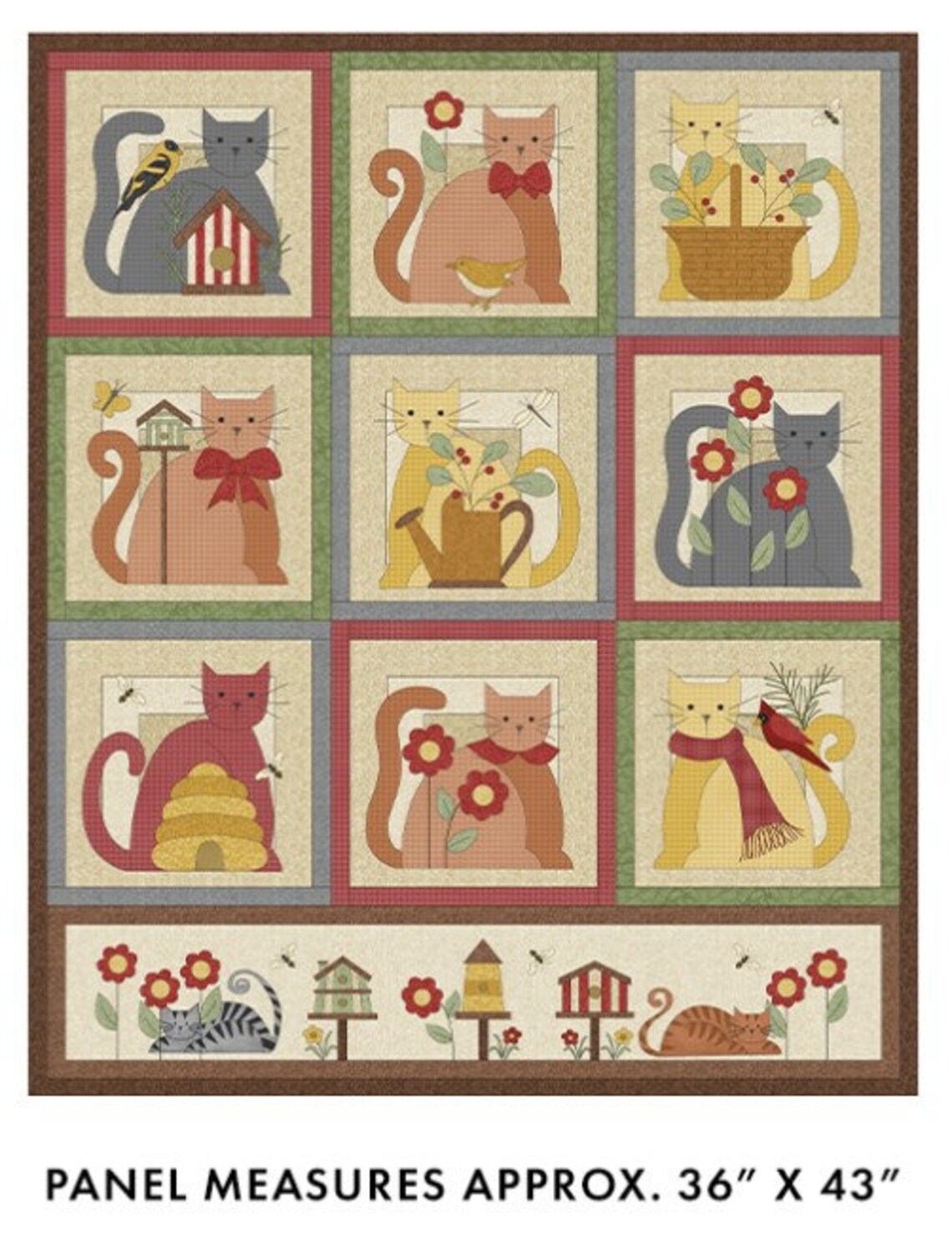 Wooly Cats Quilt Panel 70337 - Etsy