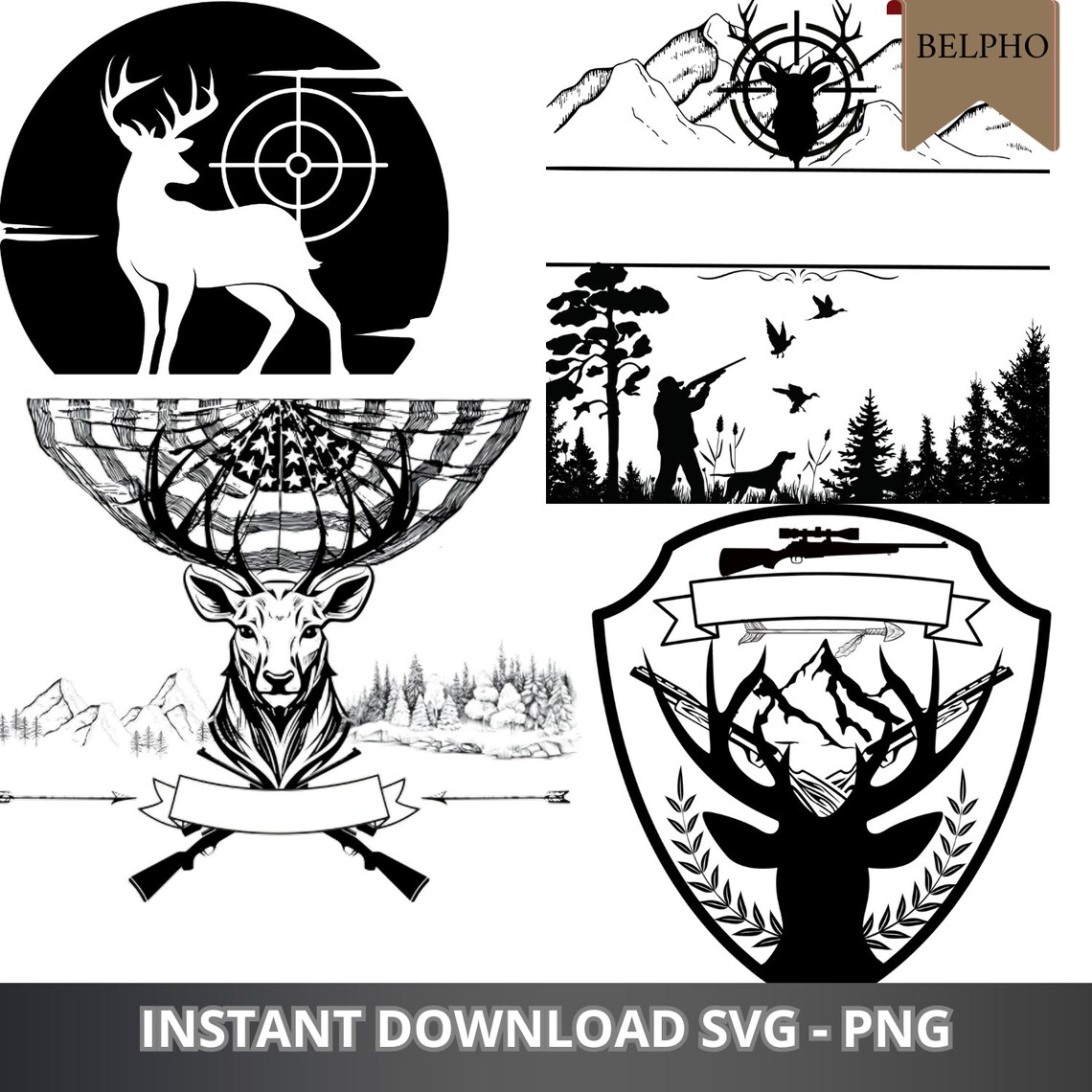 8 Deer Hunting SVG, Hunting SVG, Bundle Deer Hunting SVG, Hunter Svg ...
