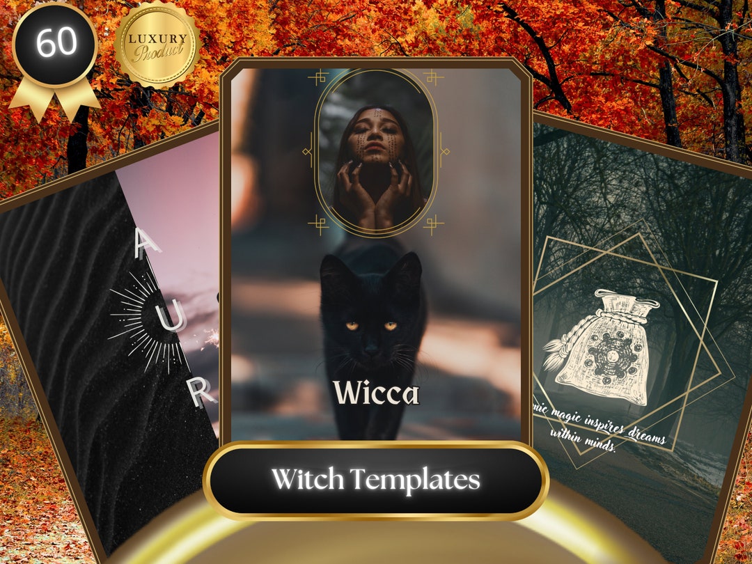 Witch Instagram Post Templates | Witchy Social Media, Crystals, Tarot ...