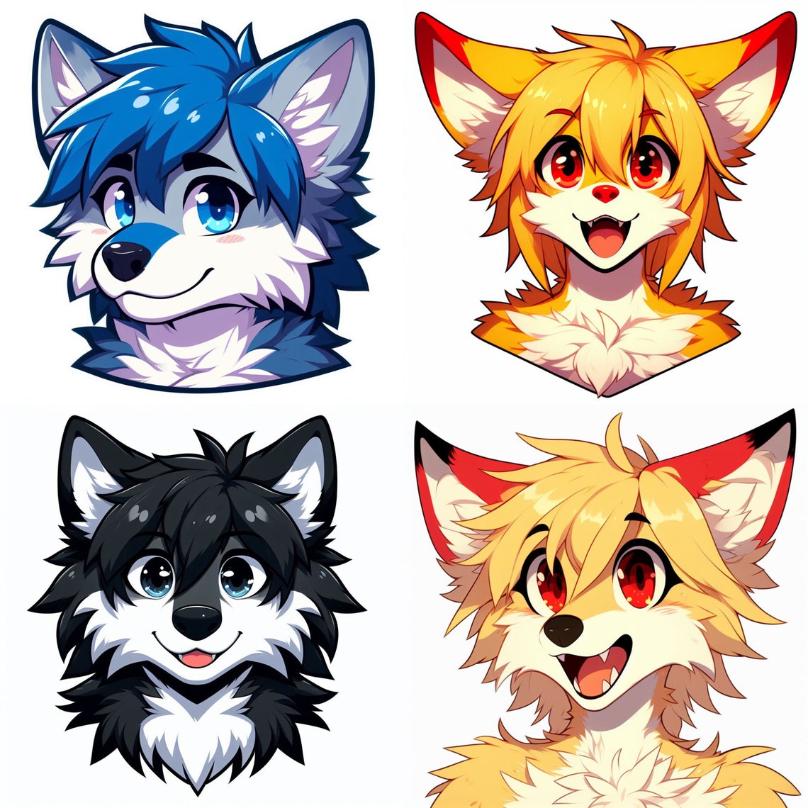 Furry Head | Furry Art | Furry SVG and PNG | Digital Fursuit | Furry ...