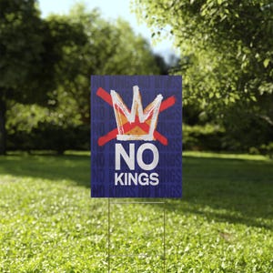 Anti Authoritarian Protest Art: No Kings Poster, Yard Sign, Banner - Etsy