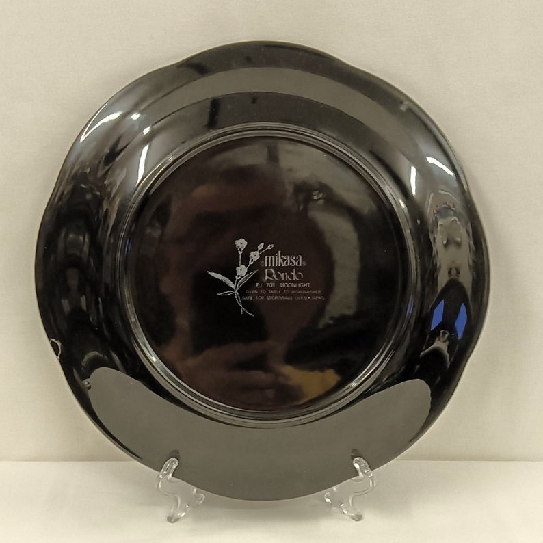 Mikasa Repurposed Vintage Dinner Plate With White Vinyl Script, Black ...