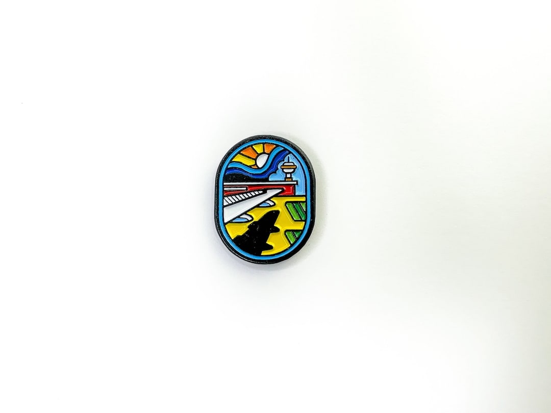 Take off Enamel Pin Skyline View, Aviation Enthusiast's Choice - Etsy